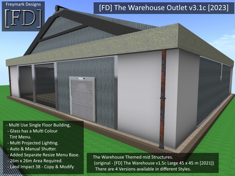 Second Life Marketplace - [FD] The Warehouse Outlet v3.1c [2023]